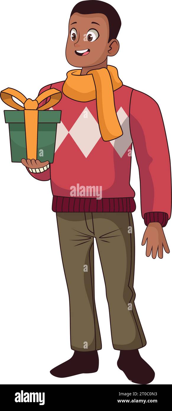 Smiling adult man christmas Stock Vector Images - Alamy