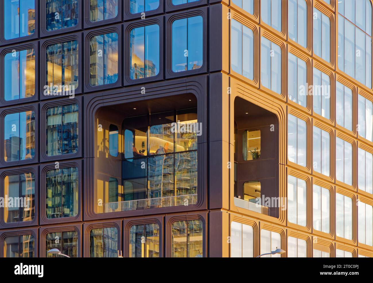 55 Hudson Yards uses a metal and glass grid façade to emulate cast iron ...