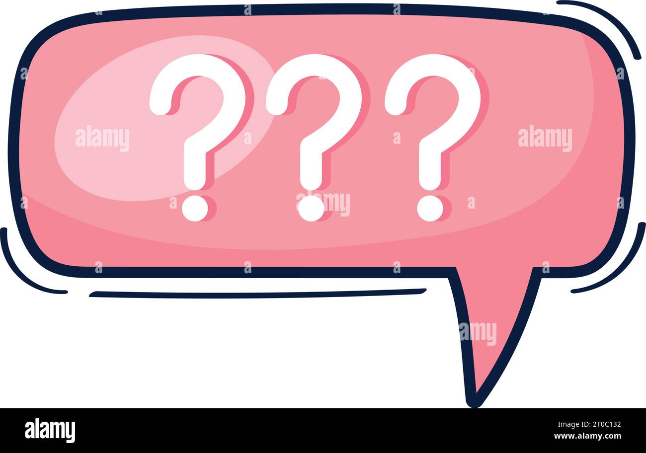 speech bubble with interrogation sign template Stock Vector Image & Art ...