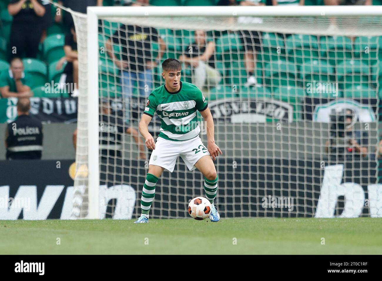 Lisbon, Portugal. 5th Oct, 2023. Ivan Fresneda (SportingCP) Football ...