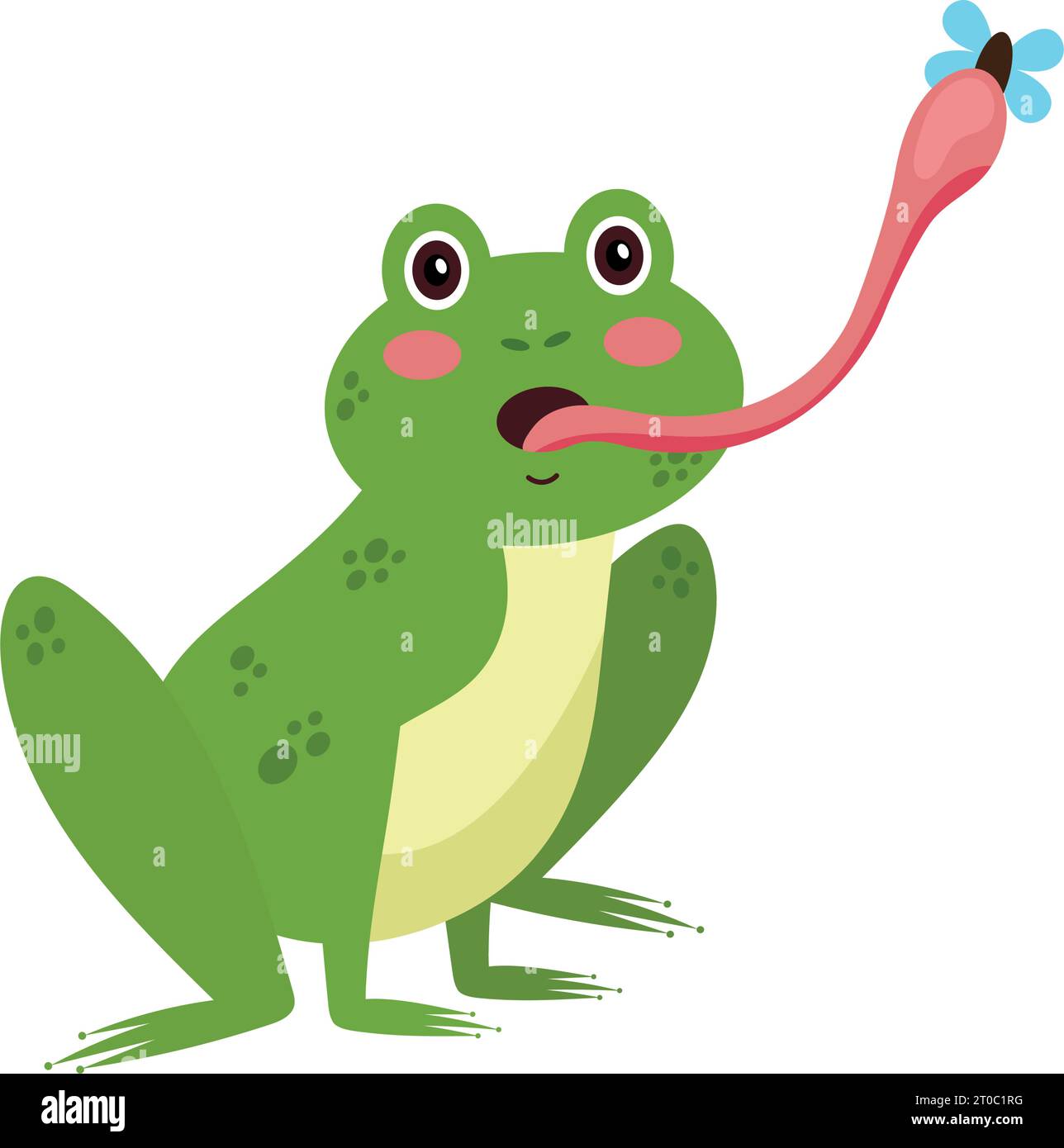 Frog Catching Fly With Tongue