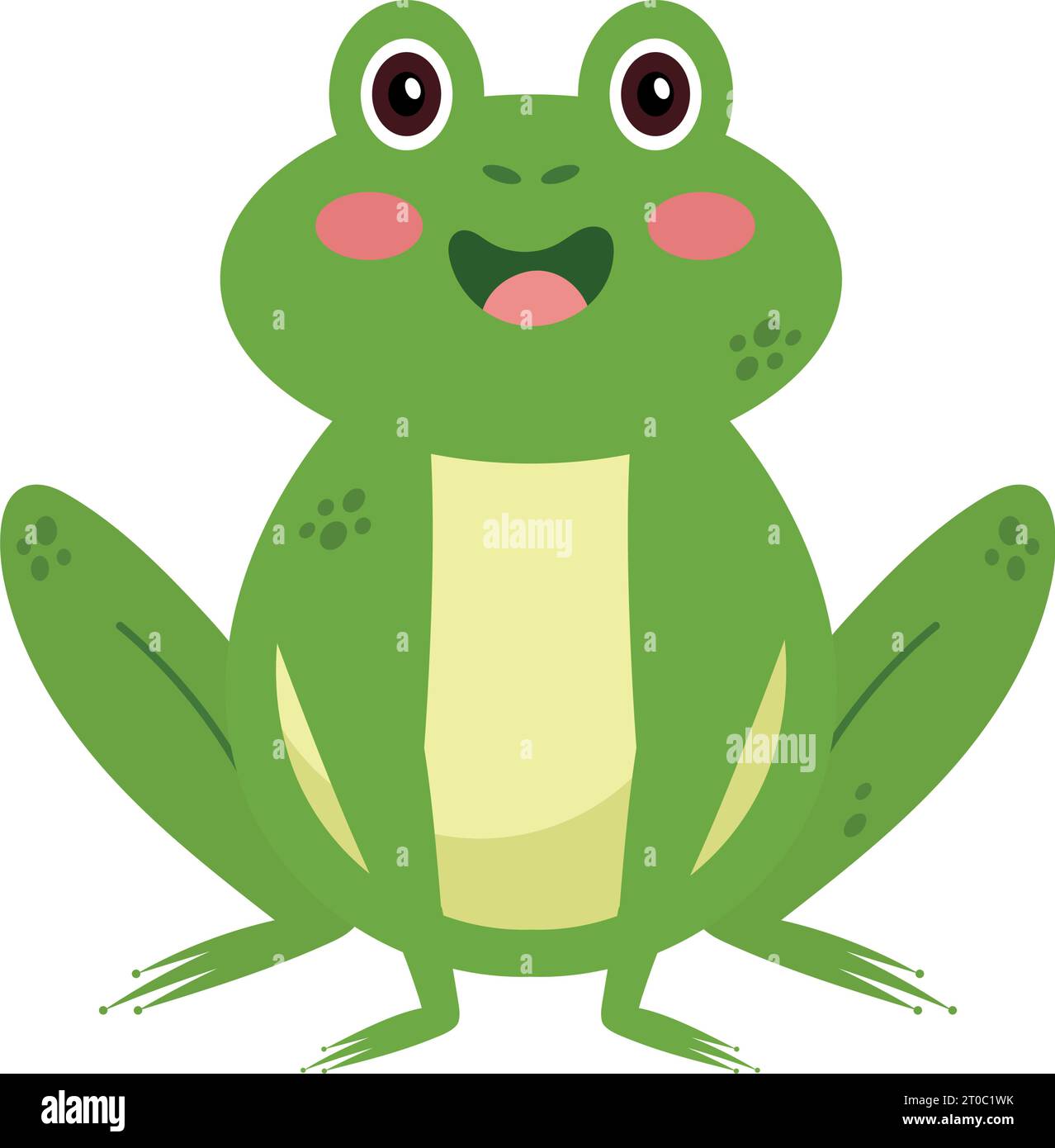 Frog sitting in swamp Stock Vector Images - Alamy
