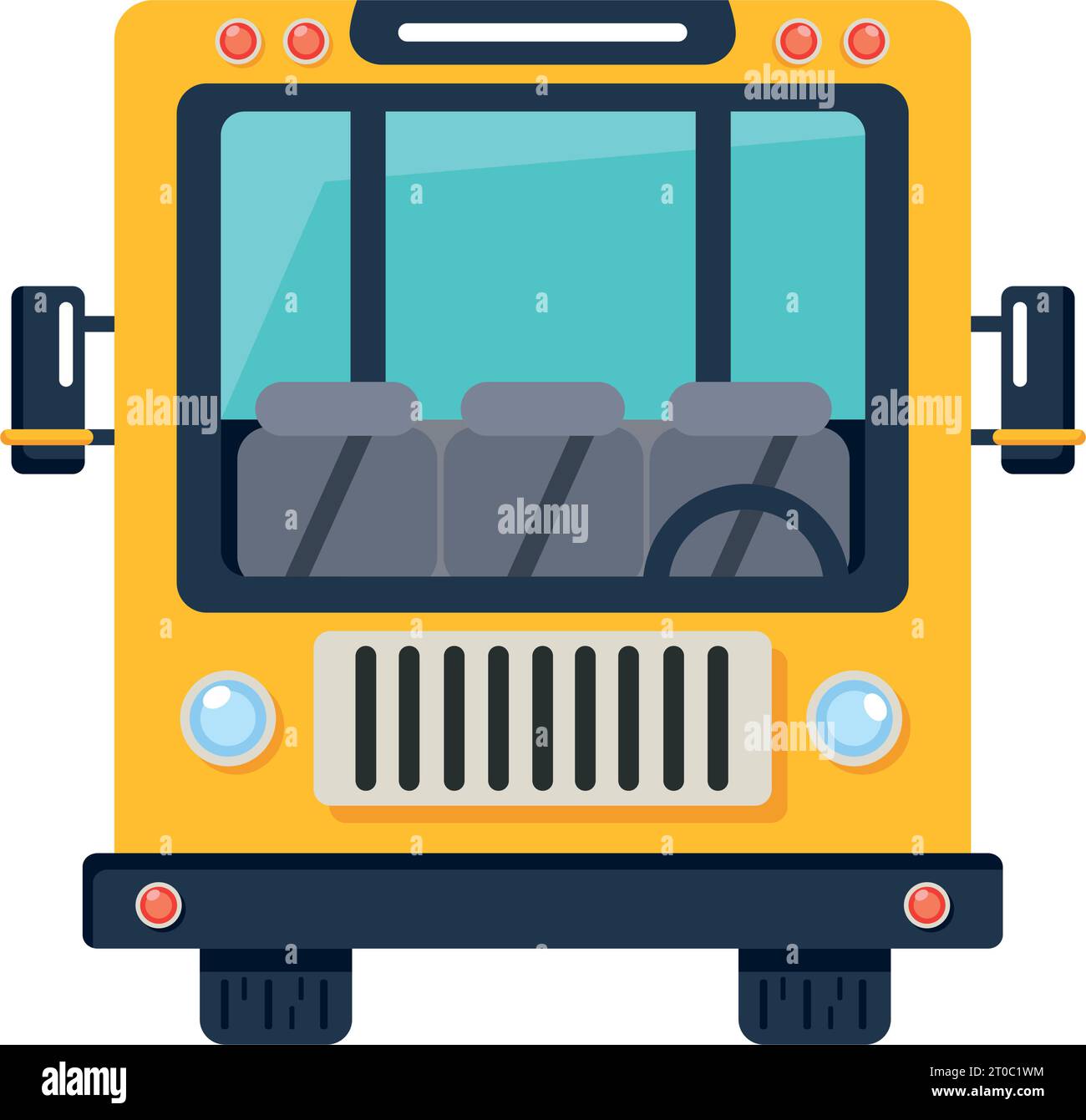 bus school front view Stock Vector Image & Art - Alamy
