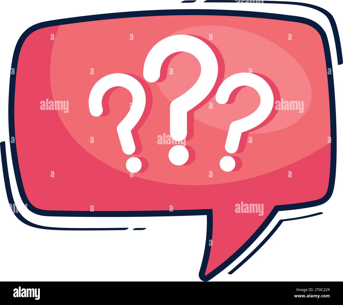 speech bubble with interrogation sign illustration Stock Vector Image ...