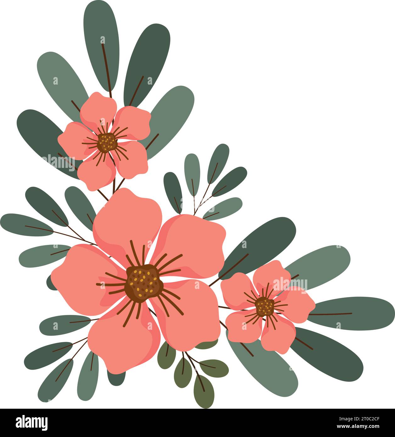 corner frame flowers plants Stock Vector Image & Art - Alamy