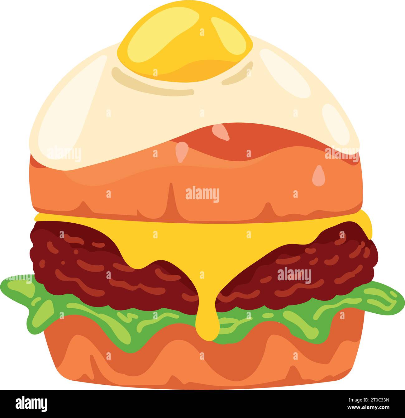 gourmet burger with egg Stock Vector Image & Art - Alamy