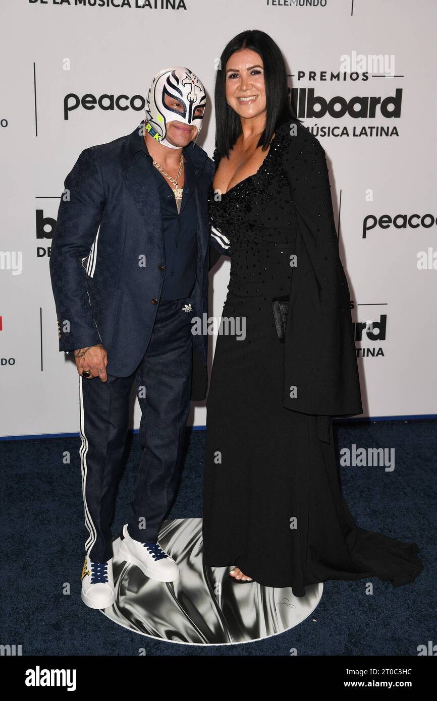 CORAL GABLES, FL - OCTOBER 5: Rey Mysterio and Angie Gutierrez at the ...