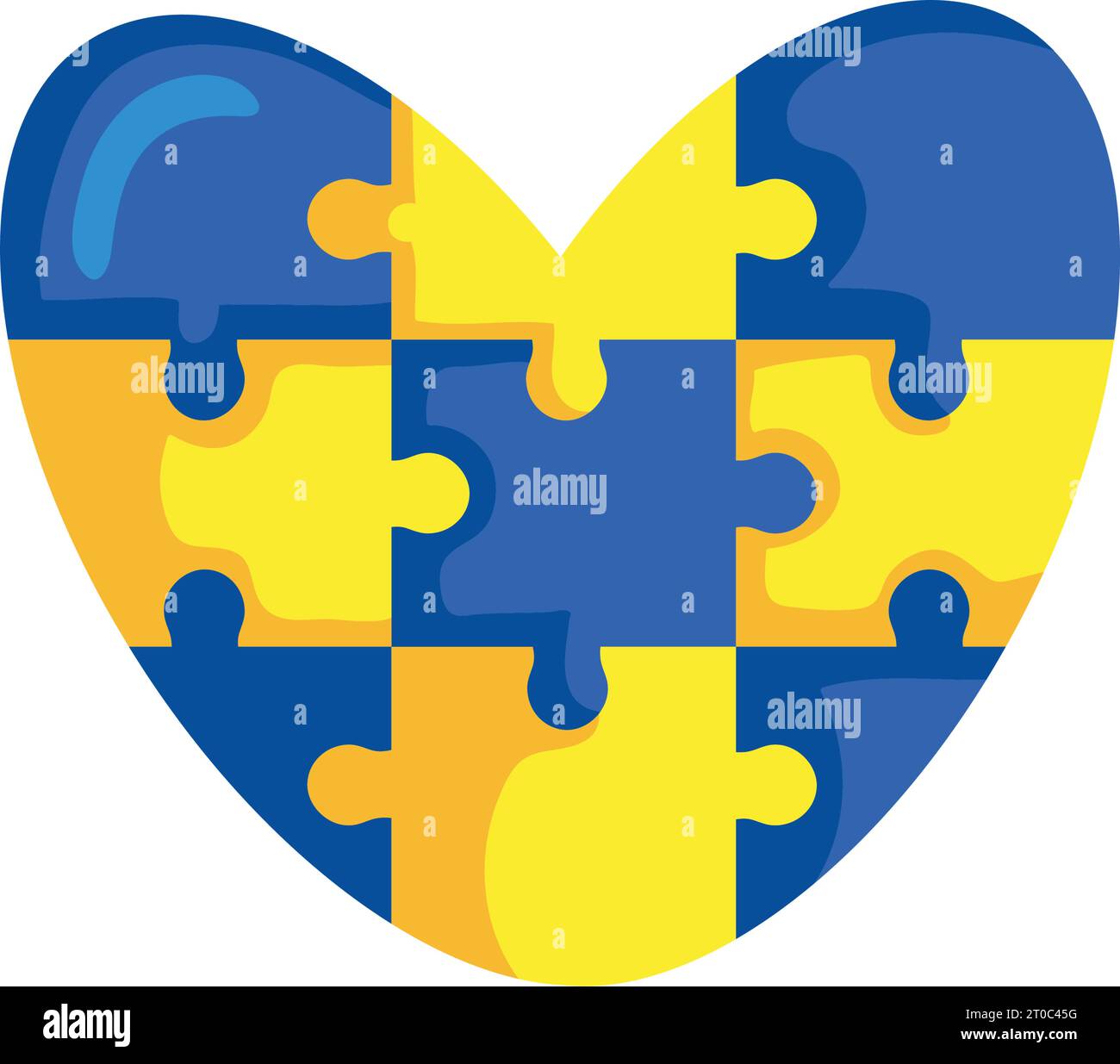 down syndrome puzzles heart Stock Vector Image & Art - Alamy