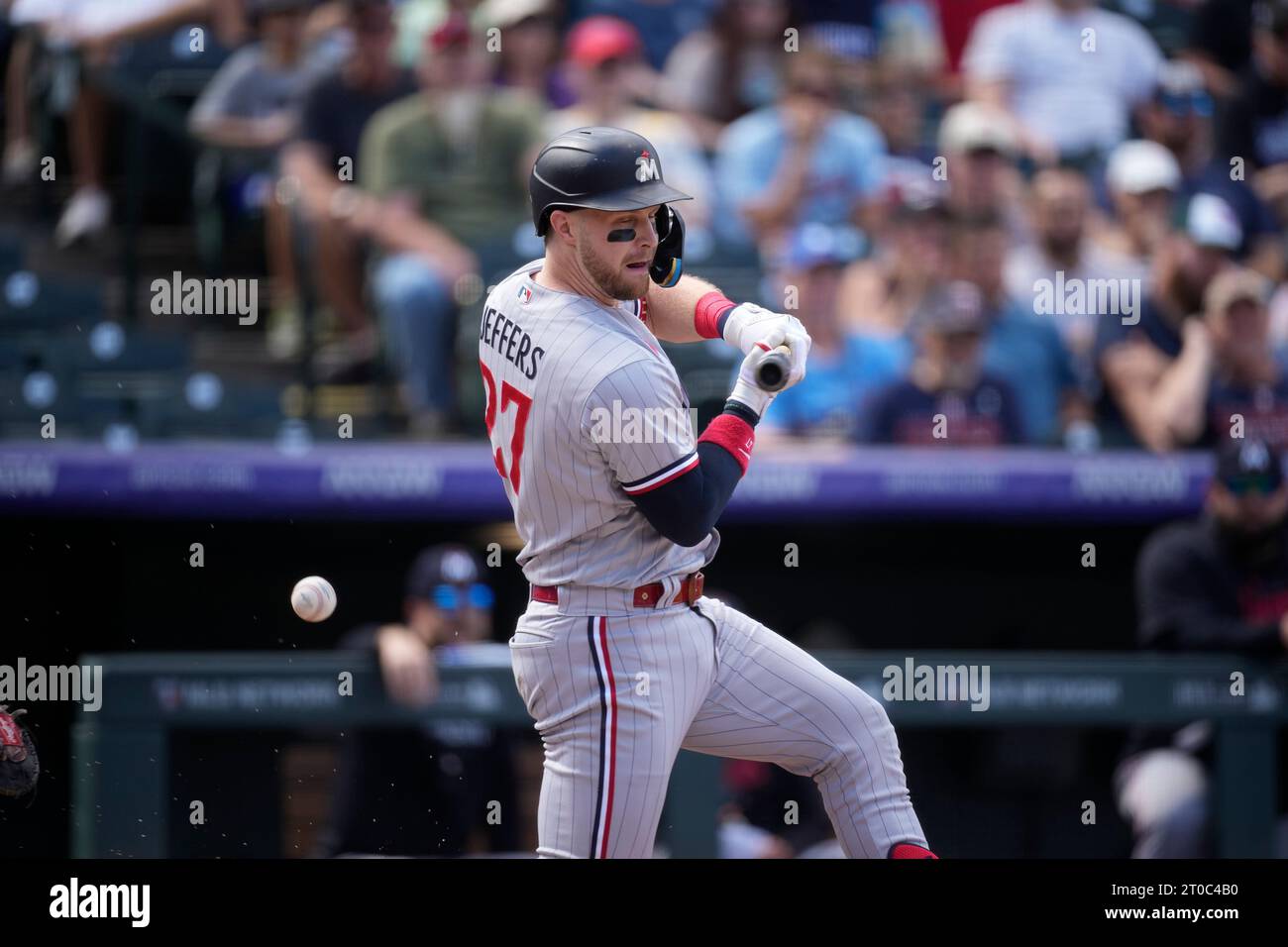 Minnesota Twins catcher Ryan Jeffers (27) in the second inning of a ...