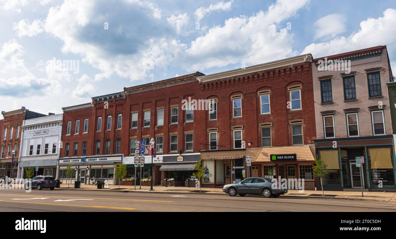Buildings on East Main Street in Westfield, New York, USA Stock Photo ...