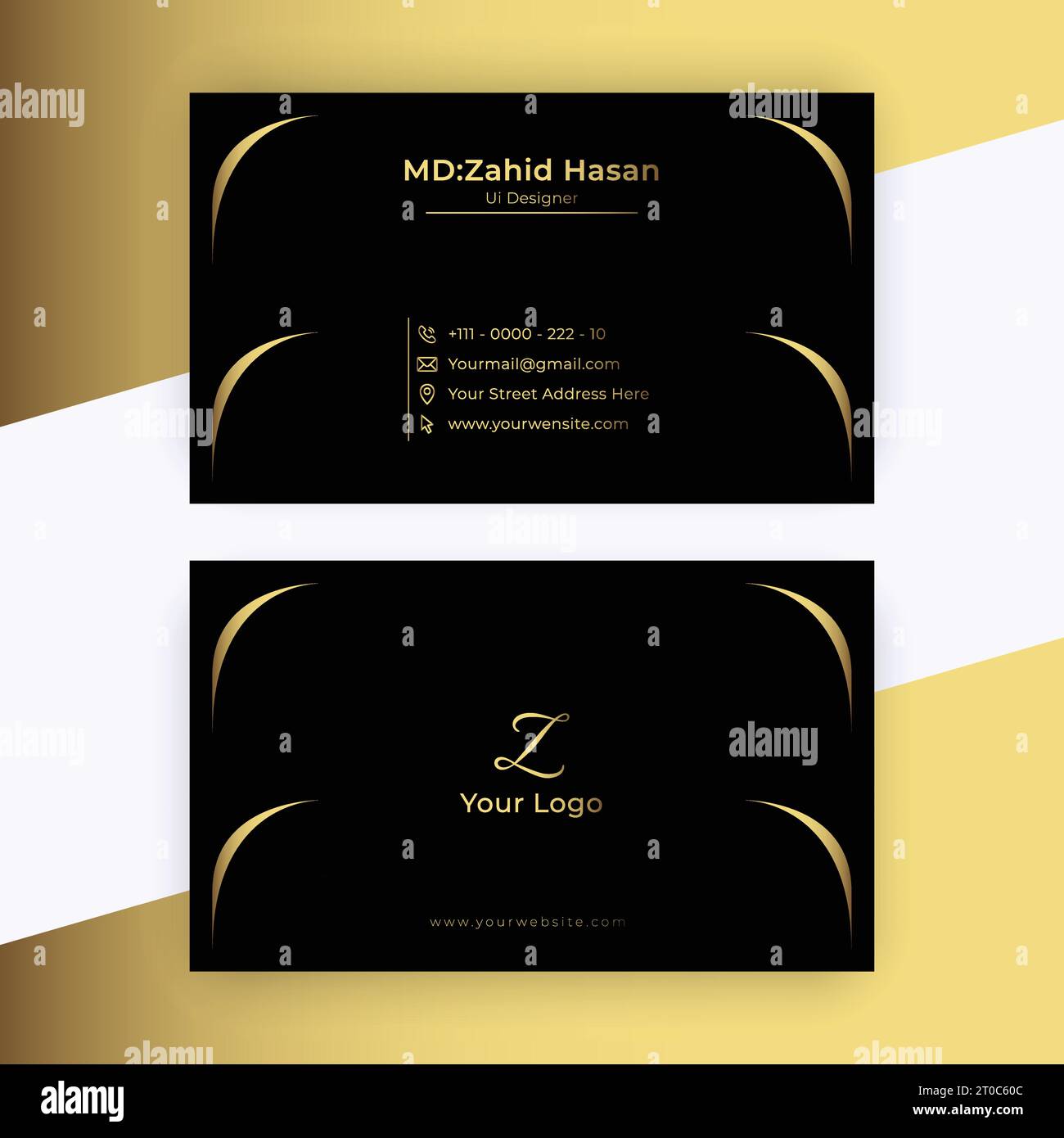 Business Card Template Design Creative Business Design Make Simple ...