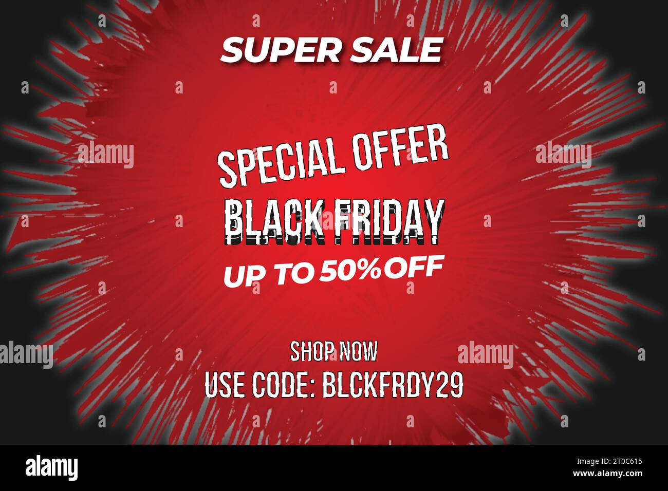 realistic special super sell black friday background template Stock ...