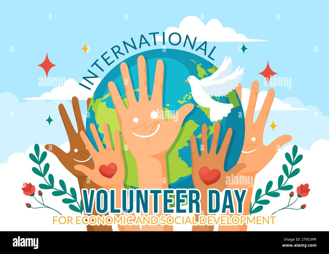 Volunteer week cartoon hi-res stock photography and images - Alamy