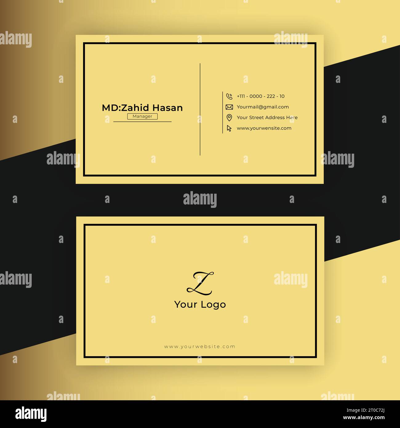 Business Card Template Design Creative Business Design Make Simple ...