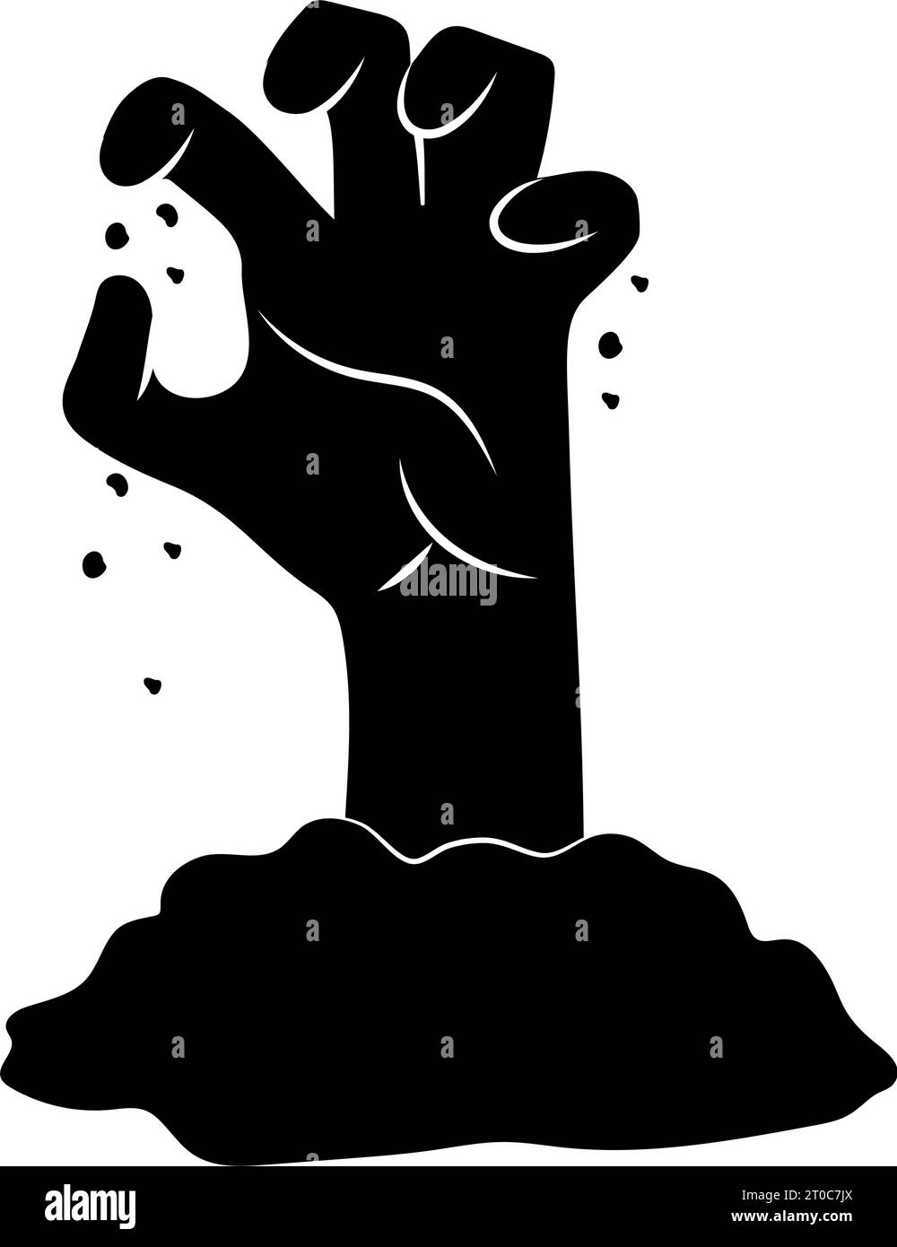 halloween silhouette zombie hand Stock Vector Image & Art - Alamy