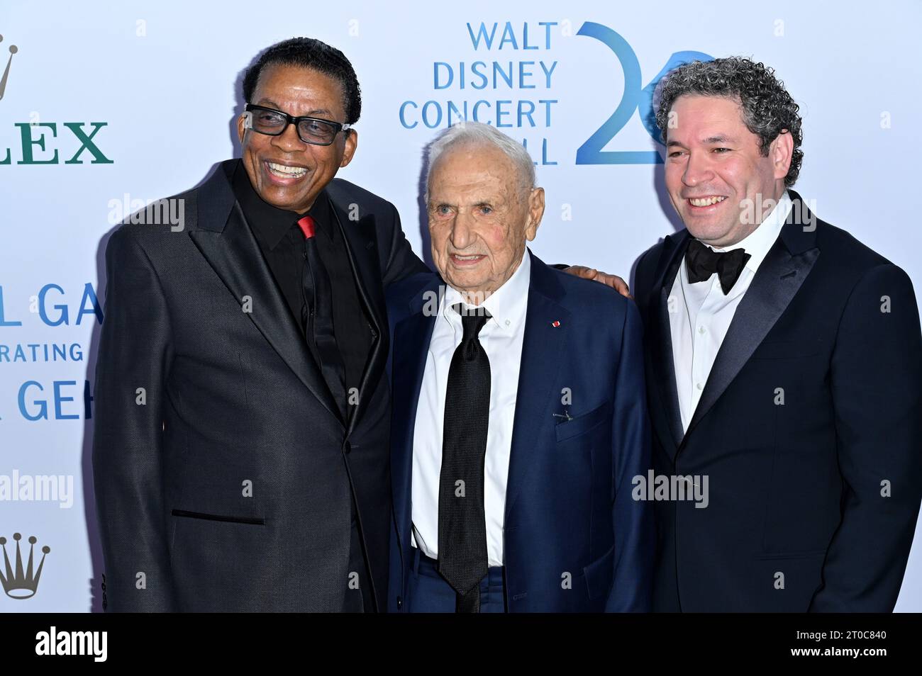 Los Angeles, USA. 05th Oct, 2023. Herbie Hanock, Frank Gehry & Gustavo ...