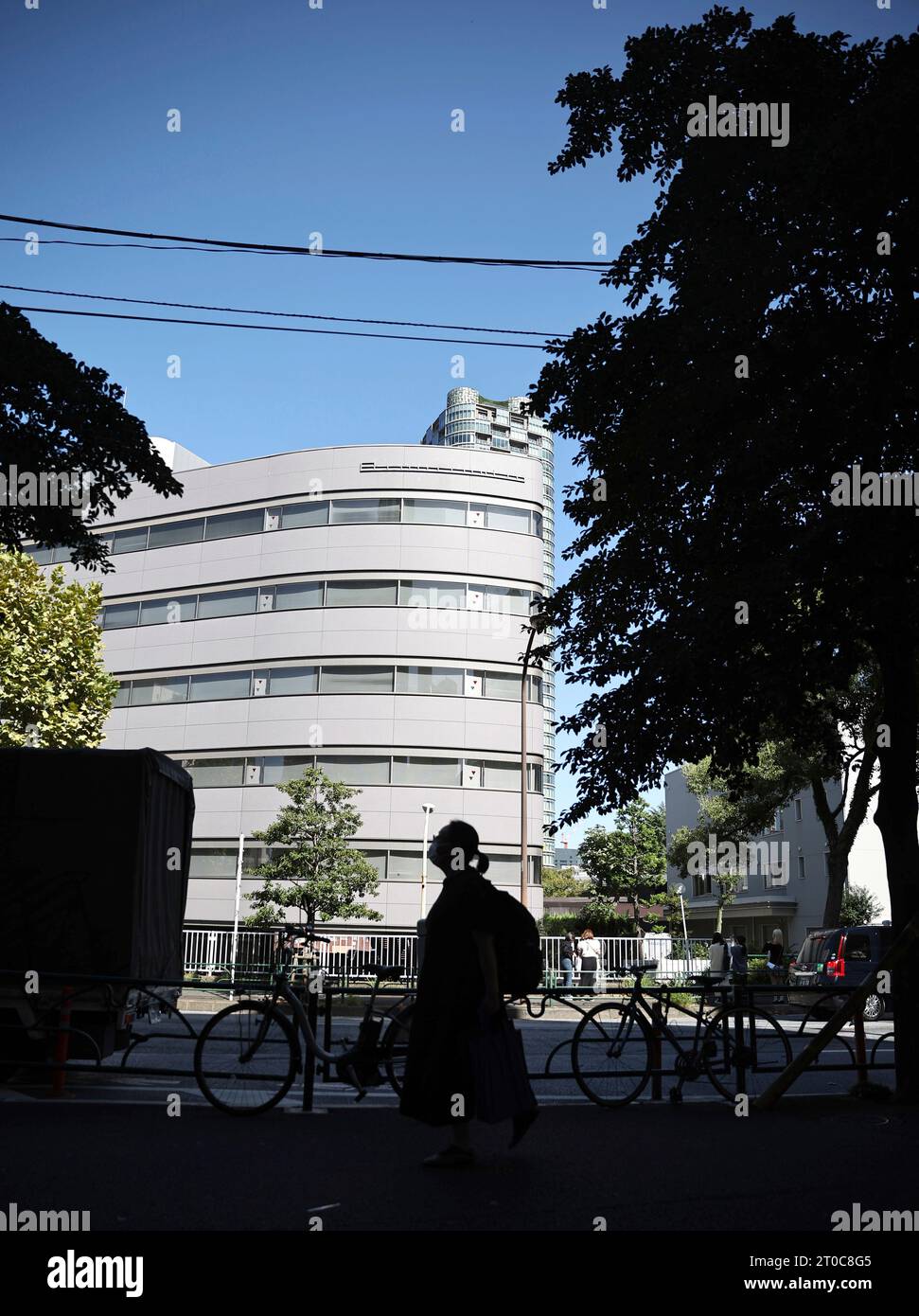 The headquarters building of Johnny & Associates, Inc. with its logo ...