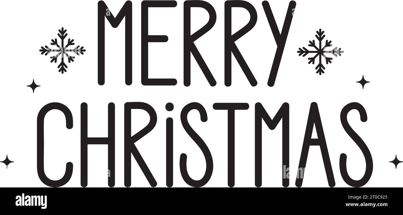 christmas lettering illustration Stock Vector Image & Art - Alamy