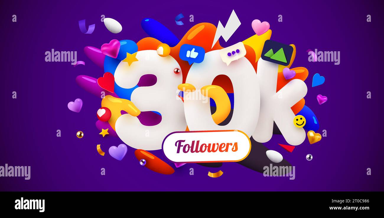 30k follower hi-res stock photography and images - Alamy