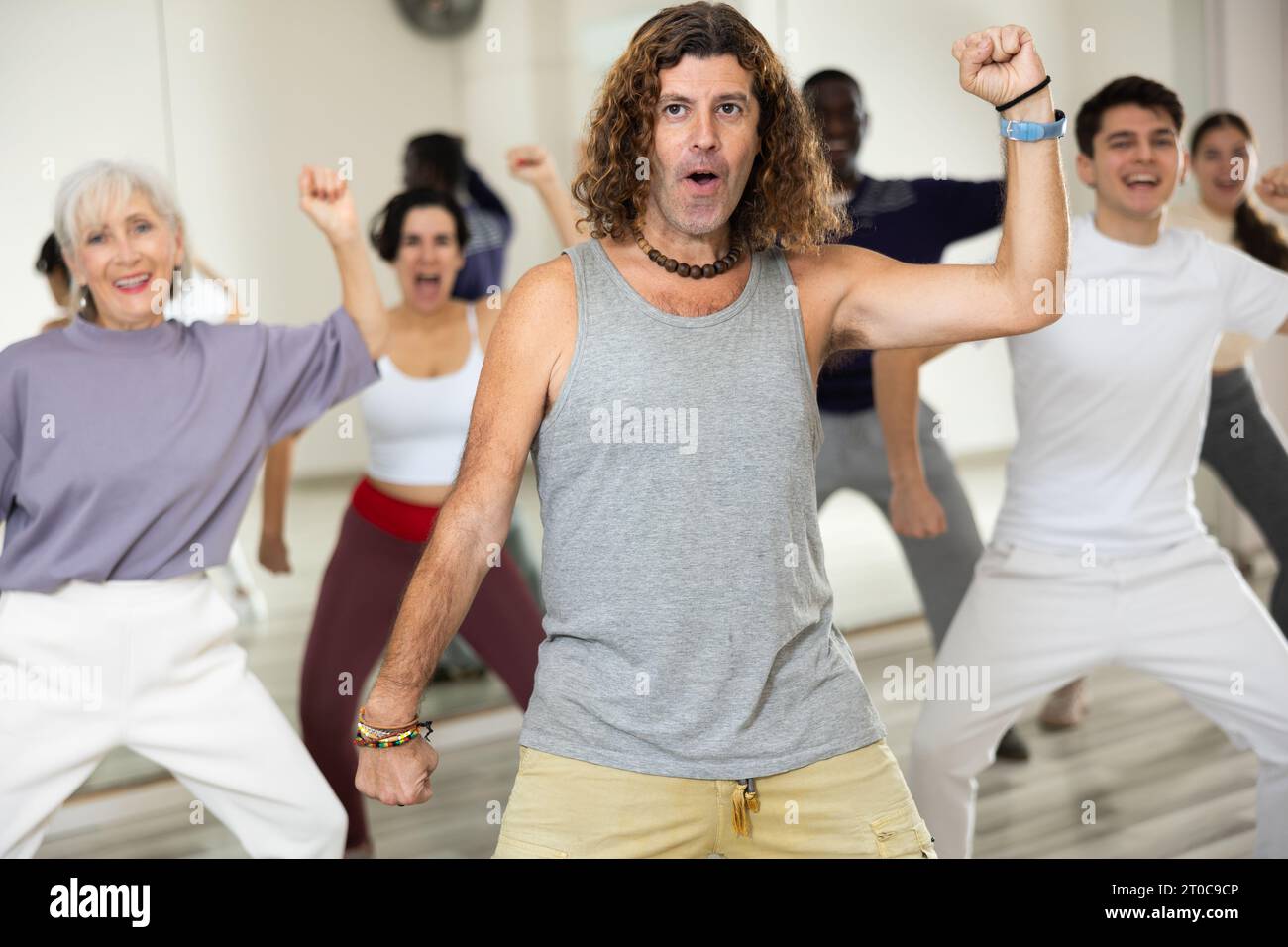 Women learning dance moves in hi-res stock photography and images - Alamy