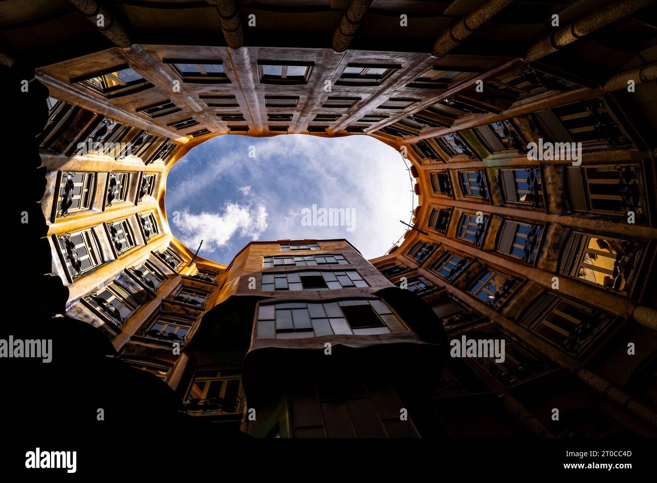 Butterfly courtyard of La Pedrera - Casa Milà, apartment building ...
