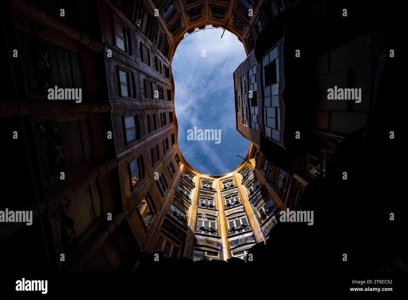 Butterfly courtyard of La Pedrera - Casa Milà, apartment building ...