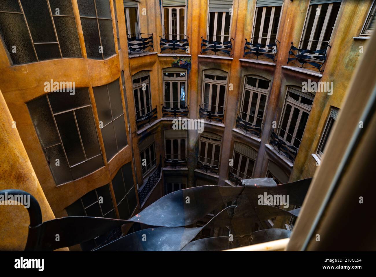 Butterfly courtyard of La Pedrera - Casa Milà, apartment building ...