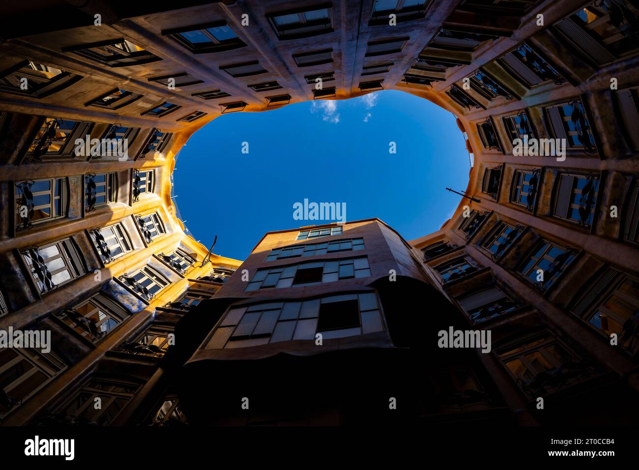 Butterfly courtyard of La Pedrera - Casa Milà, apartment building ...