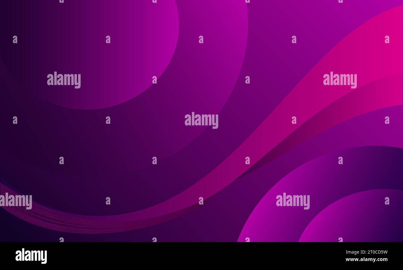 Abstract purple glowing lines circles curved background. Technology ...