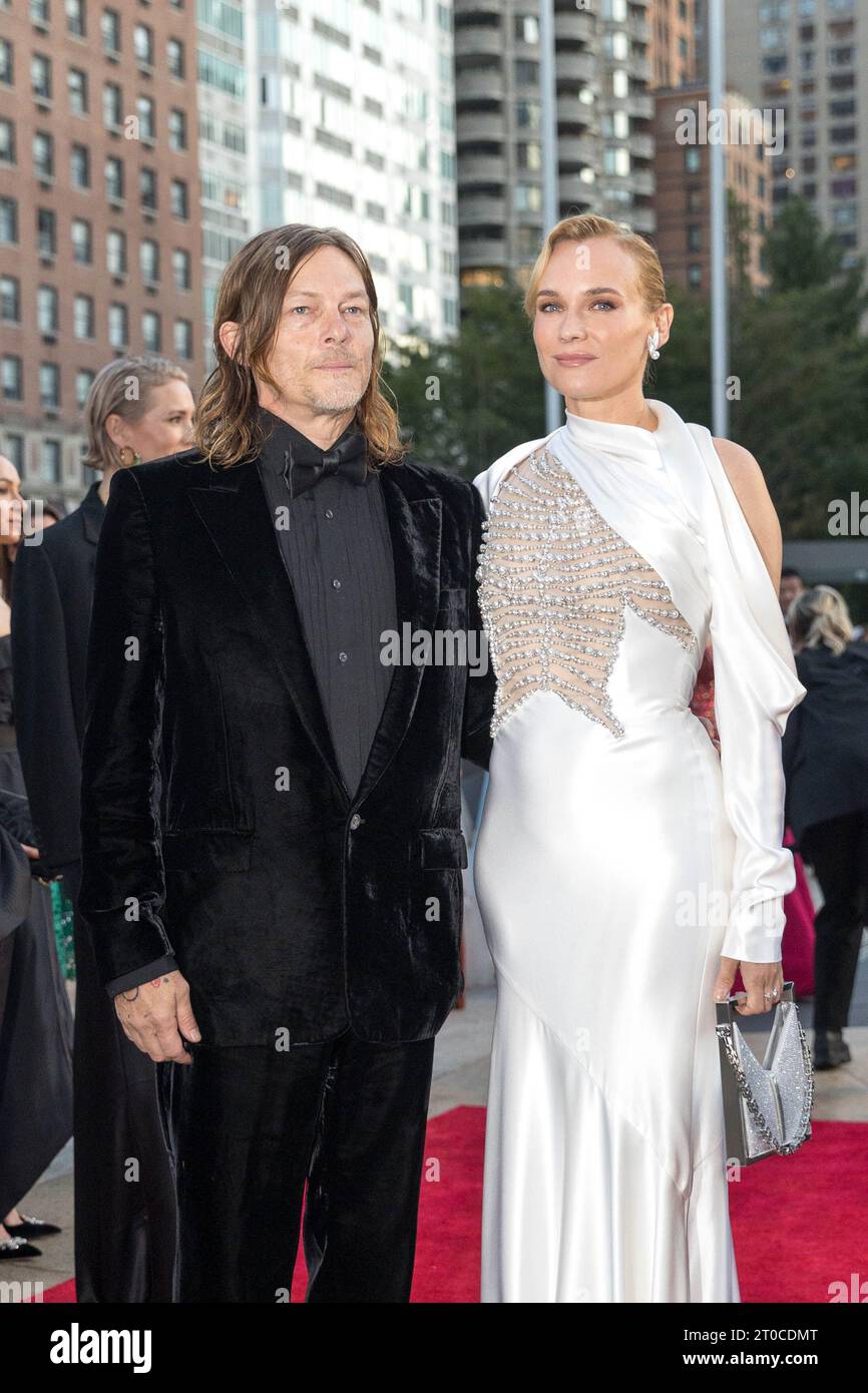 Norman Reedus and Diane Kruger are seen arriving to The New York City ...
