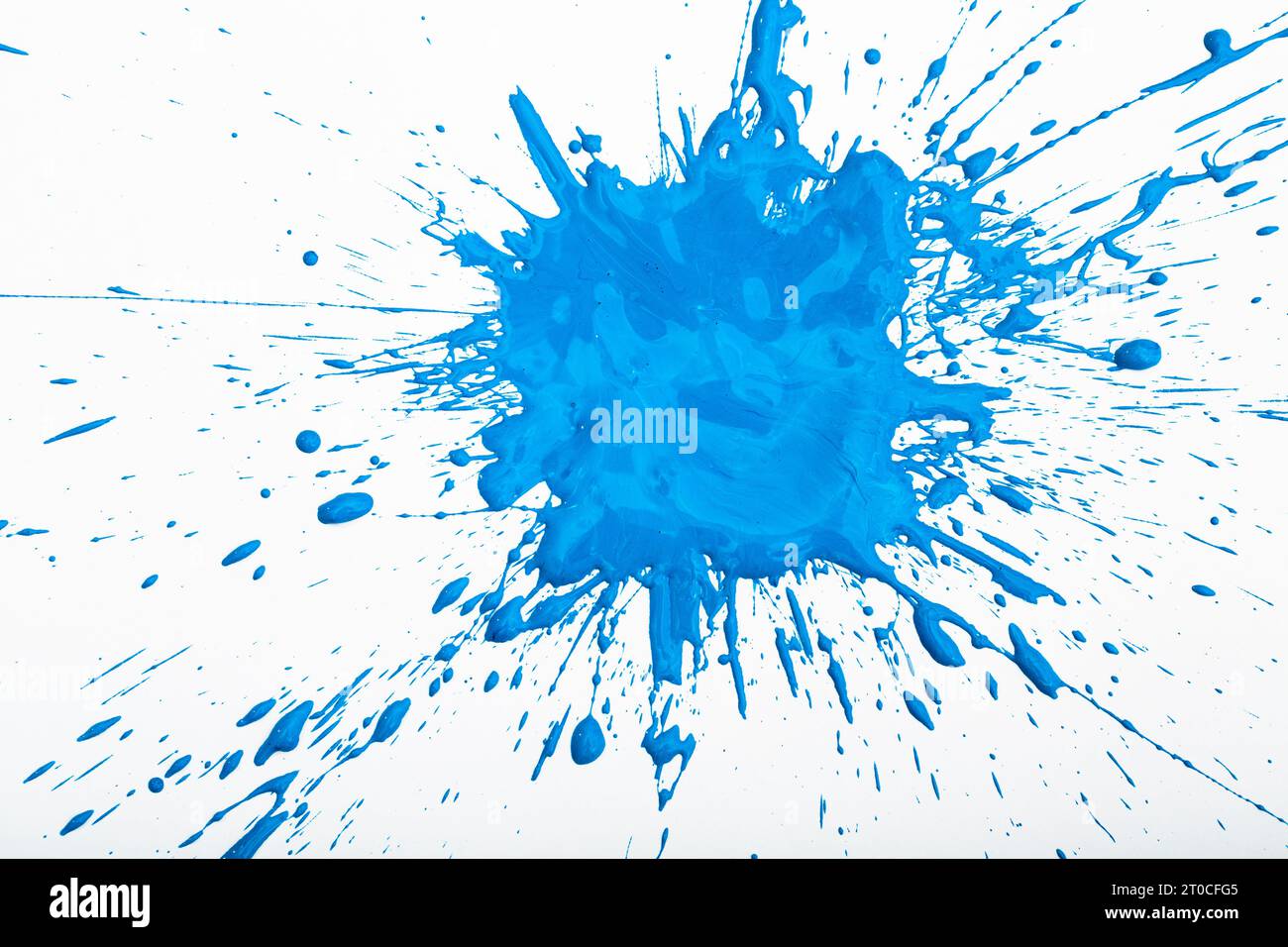 Blue paint spot isolated on white Stock Photo - Alamy