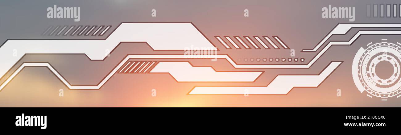 Abstract shiny technology futuristic banner design. Vector background ...