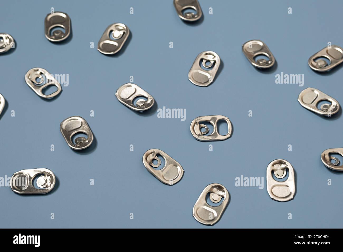 Ring pull tabs for open of drinking can Stock Photo - Alamy