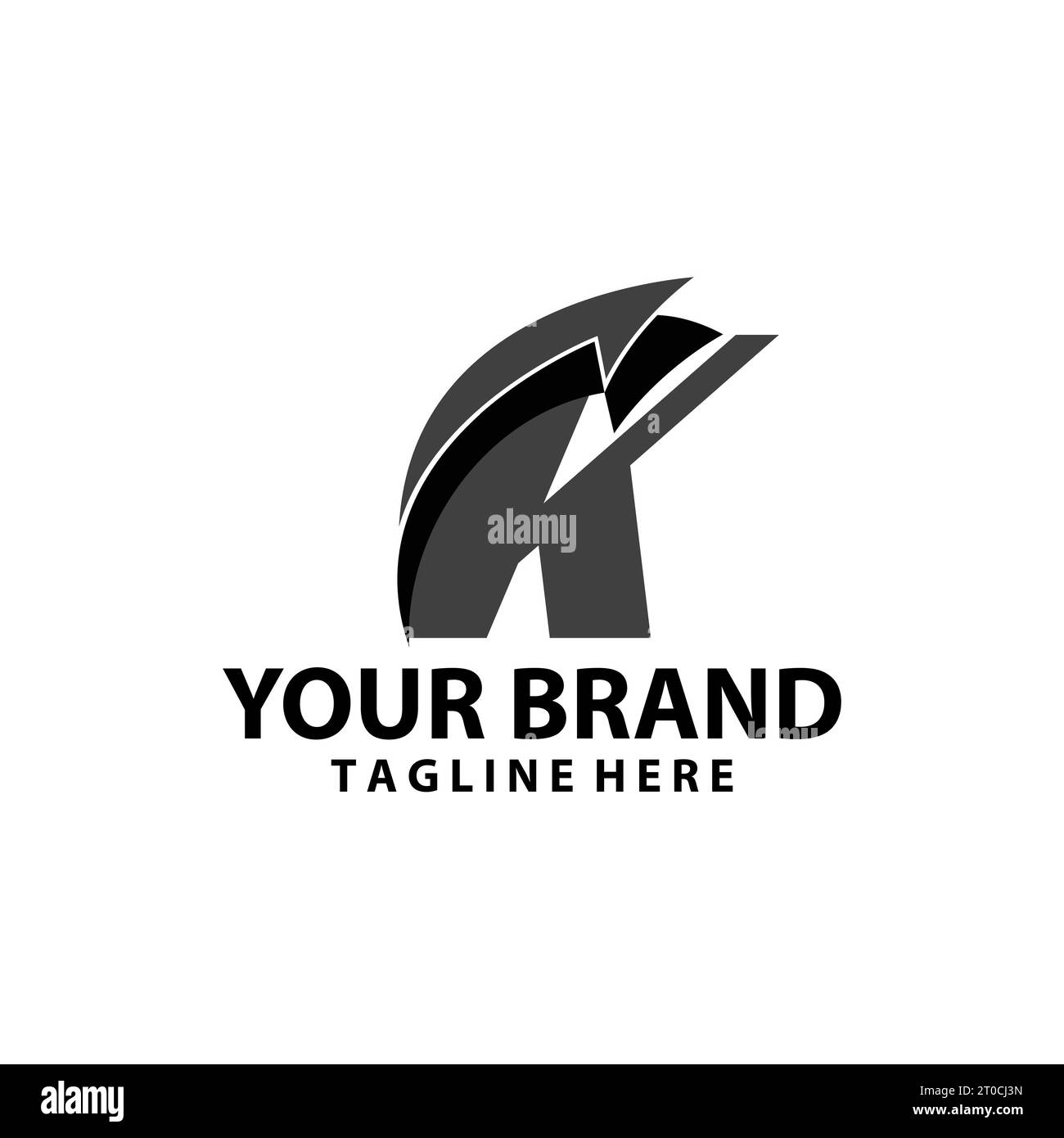 letter K font monogram arrow shadow logo design vector Stock Vector ...