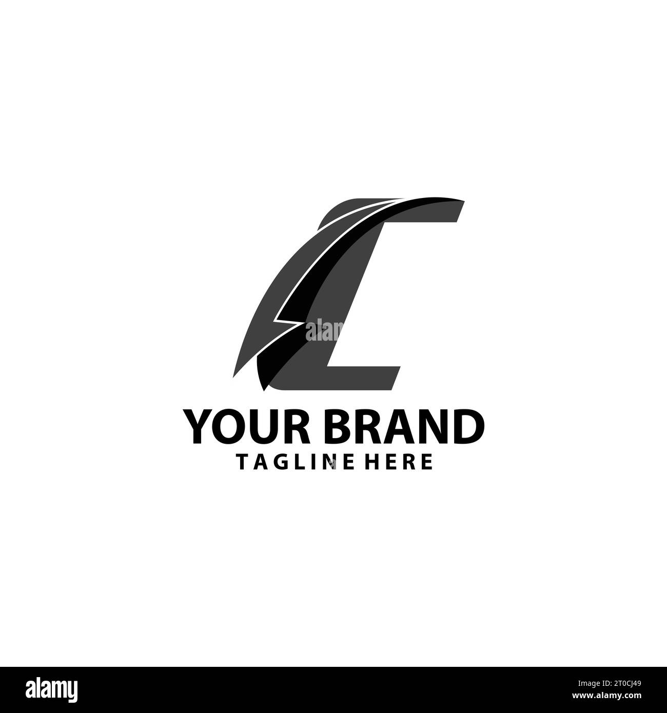 letter C font monogram arrow shadow logo design vector Stock Vector ...