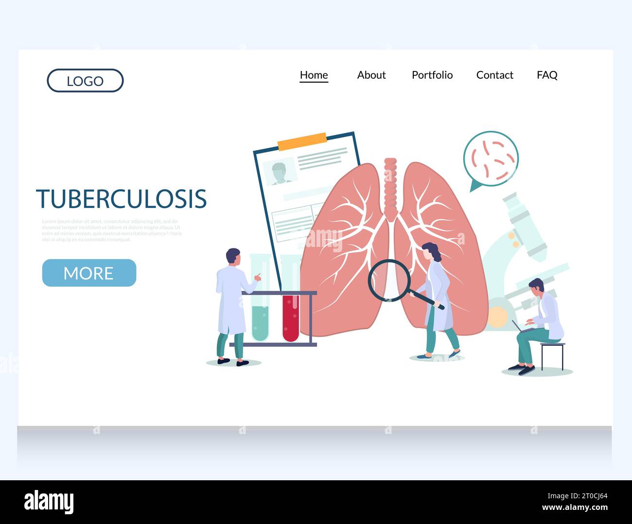 Tuberculosis vector website template hi-res stock photography and images - Alamy