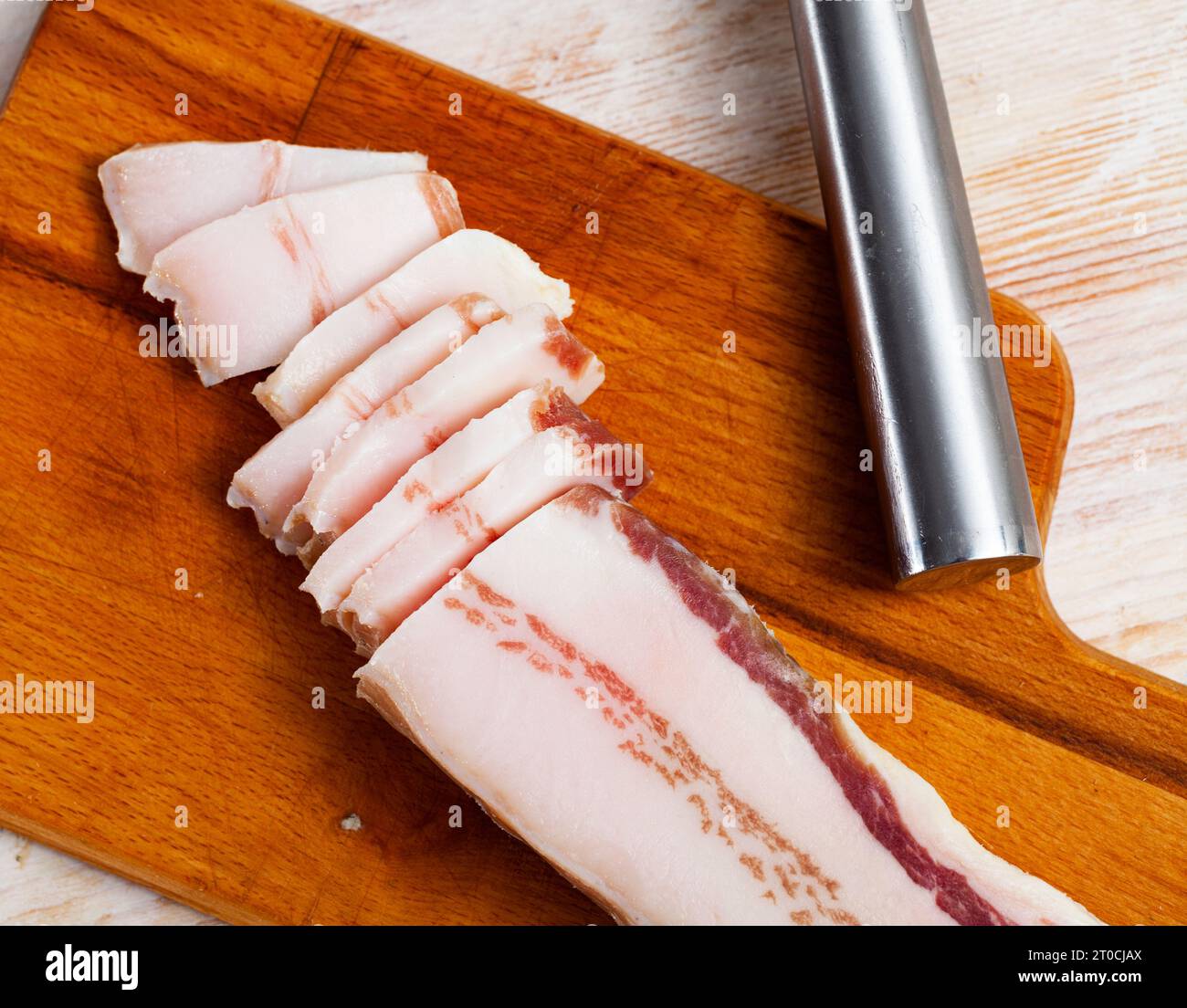 Salted pork belly bacon Stock Photo - Alamy