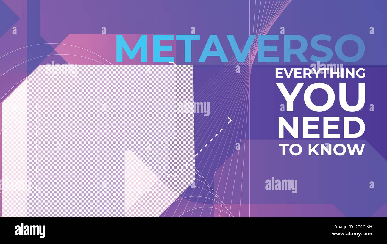 gradient futuristic metaverse concept with neon man photo for youtube thumbnail design Stock ...