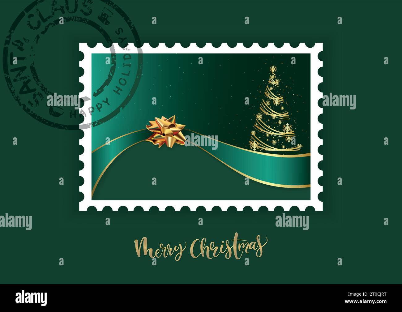 Festive postage stamp Stock Vector Images - Alamy