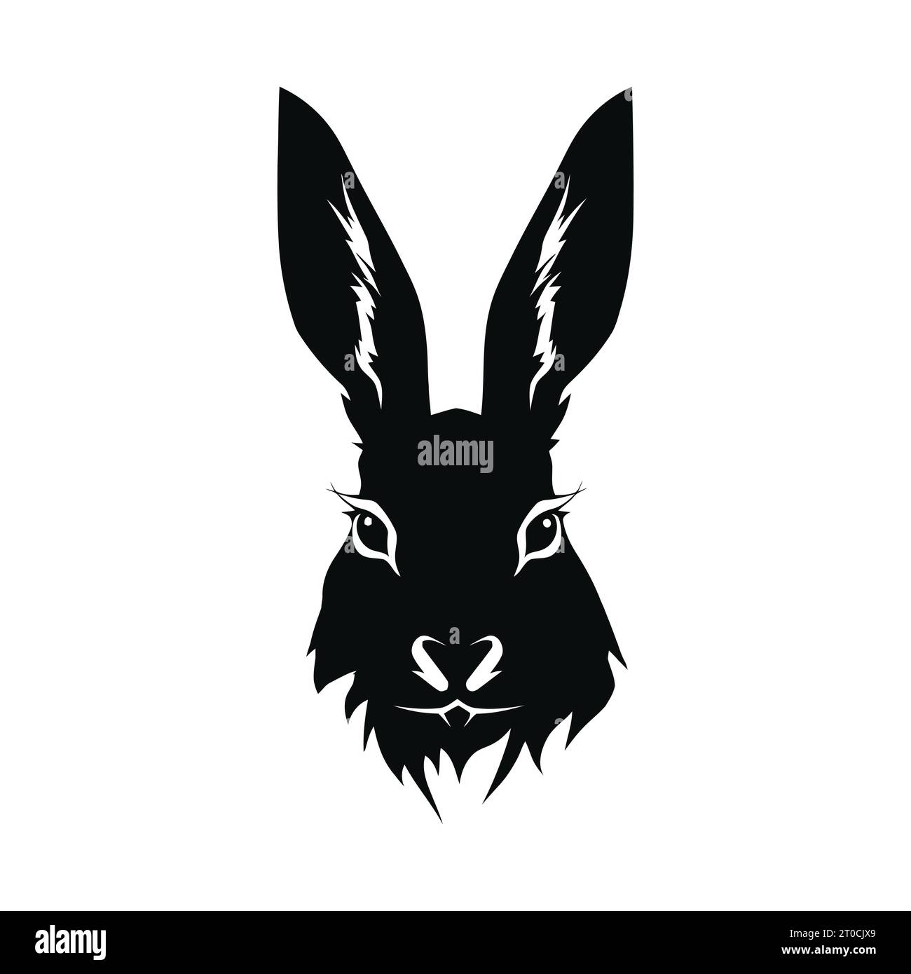 Rabbit black silhouette hi-res stock photography and images - Alamy