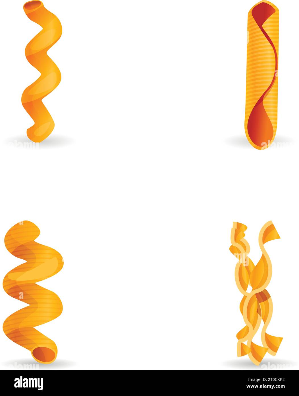 Pasta icons set cartoon vector. Macaroni, dough product. Italian food ...