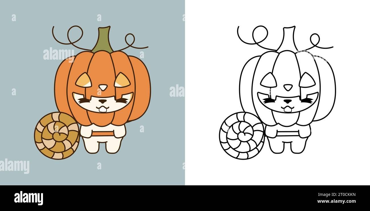 Cute Halloween Hamster Clipart for Coloring Page and Illustration ...