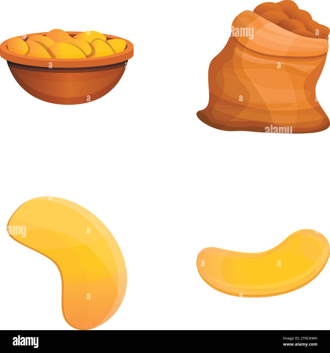 Potato chips icons set cartoon vector. Fresh crispy chips. Vegetable ...