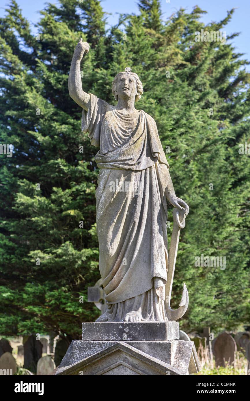 A headstone in Cheriton Road Cemetery, Folkestone, Kent Stock Photo - Alamy
