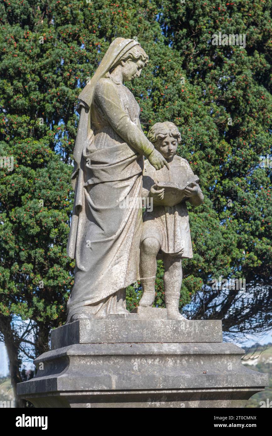 A headstone in Cheriton Road Cemetery, Folkestone, Kent Stock Photo - Alamy