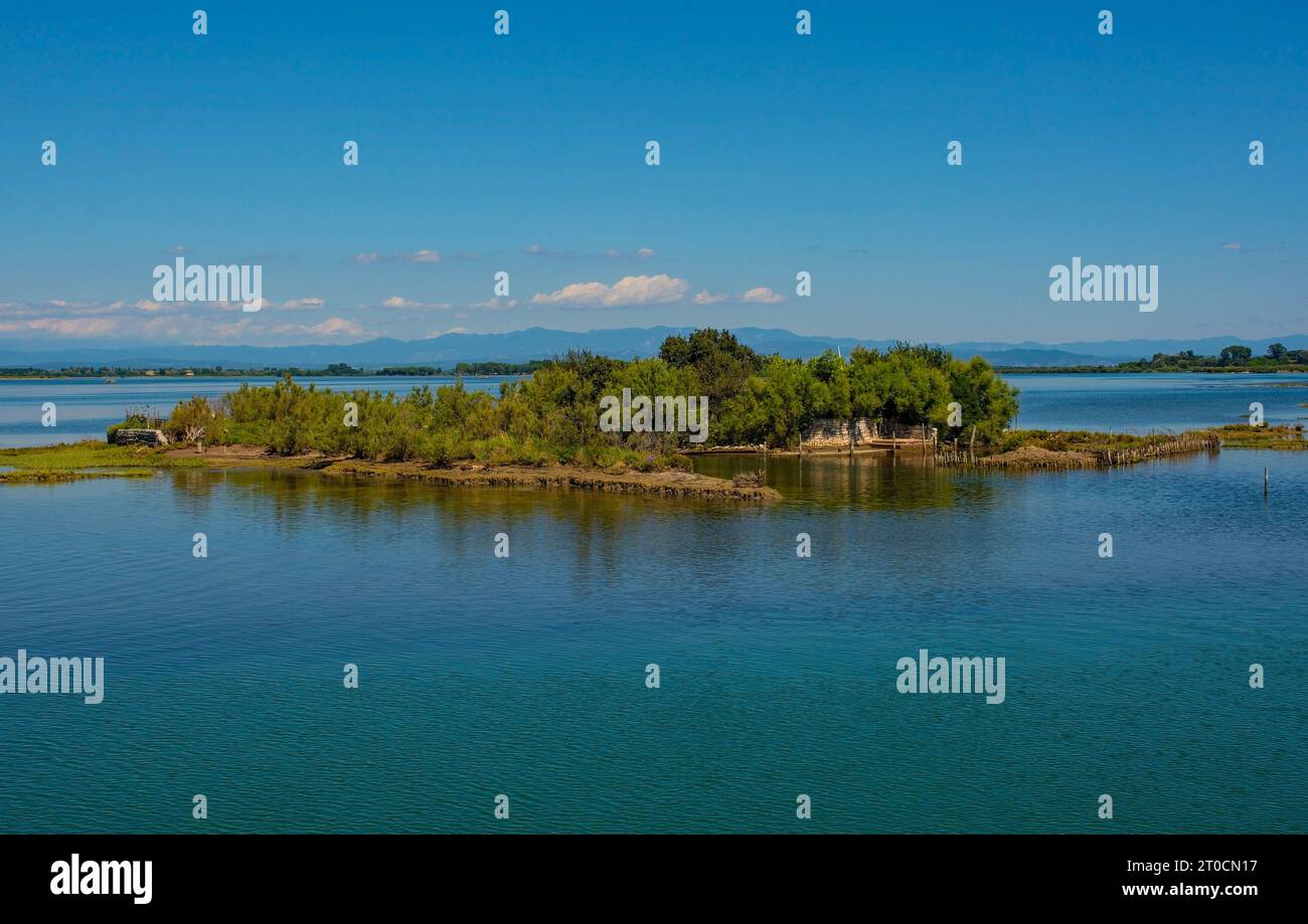 A small fisherman's island in the Grado section of the Marano and Grado ...