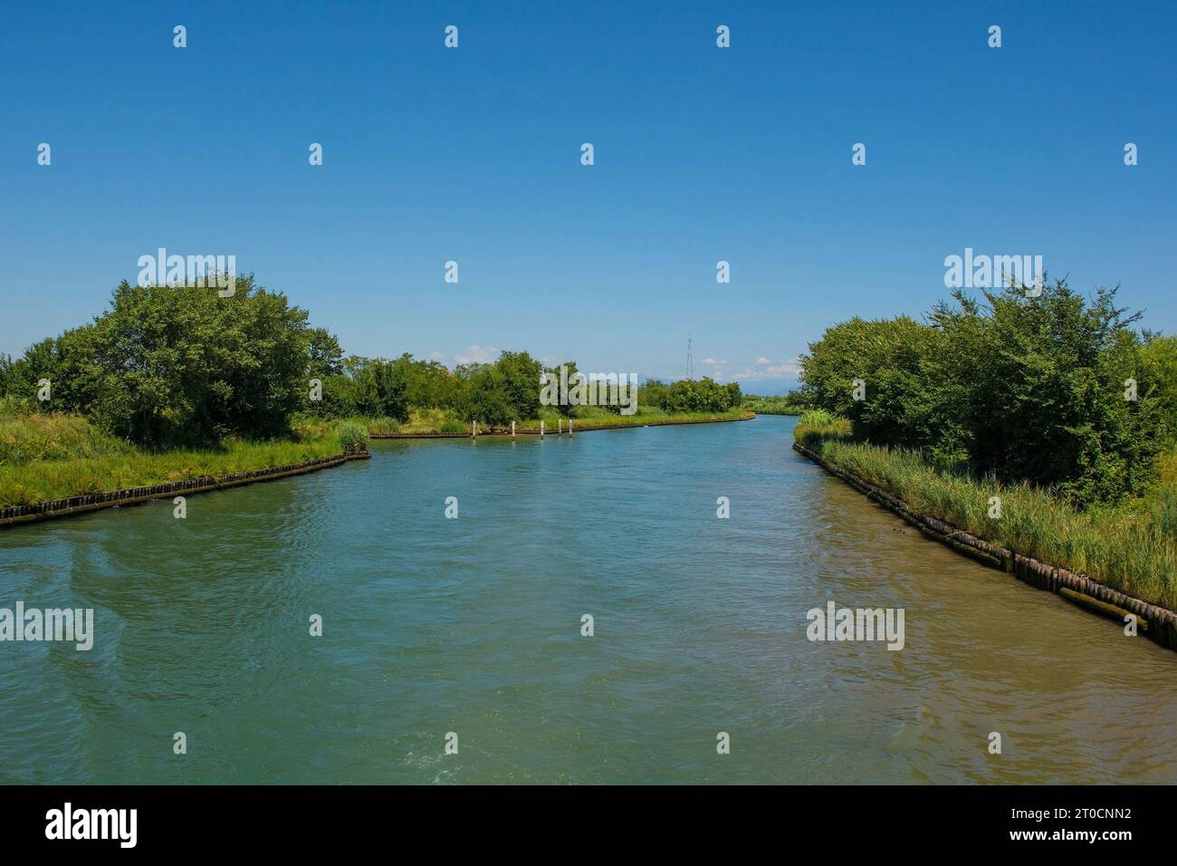 A navigable channel near Aquileia in the Grado section of the Marano ...