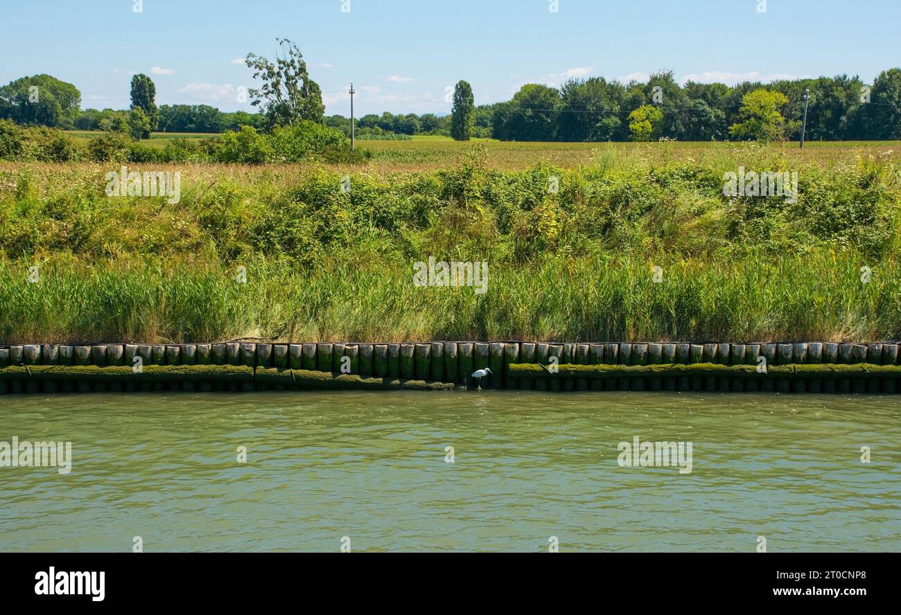 A navigable channel near Aquileia in the Grado section of the Marano ...
