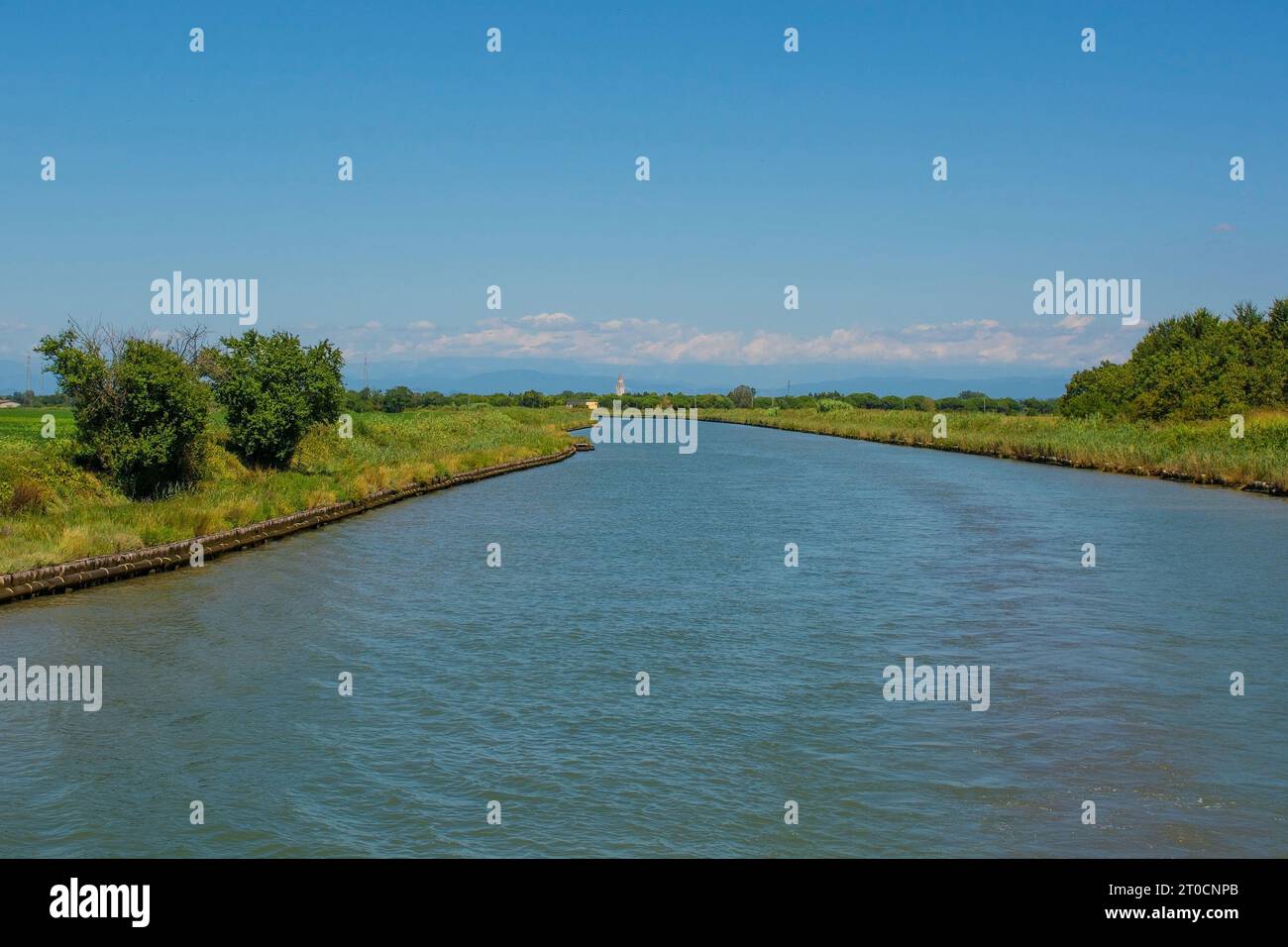 A navigable channel near Aquileia in the Grado section of the Marano ...