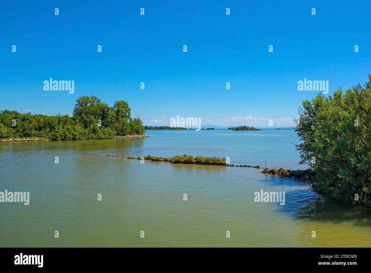 Shallow waters in the Grado section of the Marano and Grado Lagoon in ...